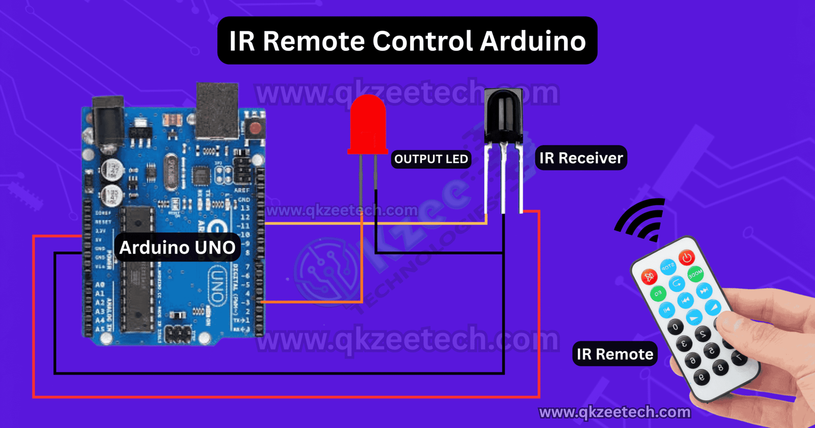 IR Remote Control Arduino Project – Complete Beginner’s Guide Archives - QKZee Technologies